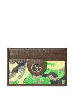 Gucci Gg Camouflage Cardholder - Brown