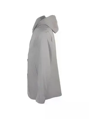 Herno Cotton Jacket With Drawstring Hood - Grey