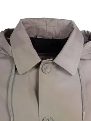 Herno Cotton Jacket With Drawstring Hood - Grey