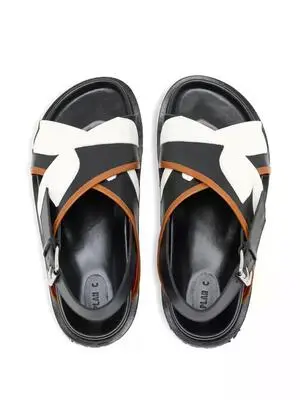 Plan C Criss-cross Strap Sandals