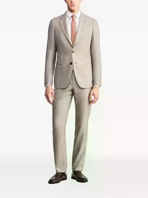 Giorgio Armani Soho Line Single-breasted Suit In Wool, Silk And Linen - Grey