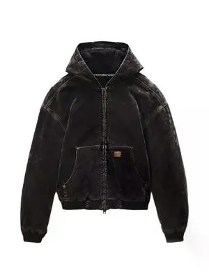 Alexander Wang Flocked Oversized Denim Jacket
