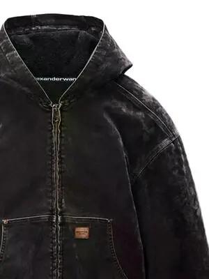 Alexander Wang Flocked Oversized Denim Jacket