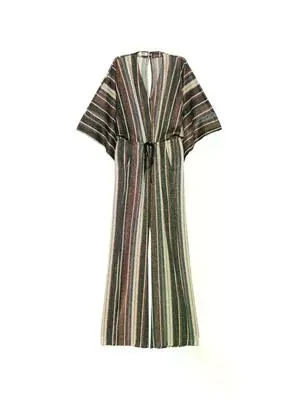 SIYU Striped Tie-Fastening Jumpsuit Gold