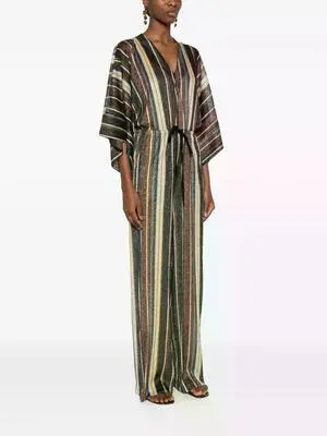 SIYU Striped Tie-fastening Jumpsuit - Gold