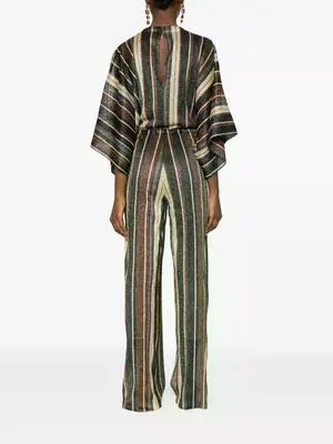 SIYU Striped Tie-fastening Jumpsuit - Gold