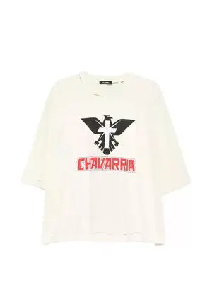 WILLY CHAVARRIA Graphic-print T-shirt - Neutrals