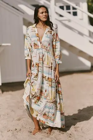 CELANDINE Printed Tiered Shirtdress - Novelty