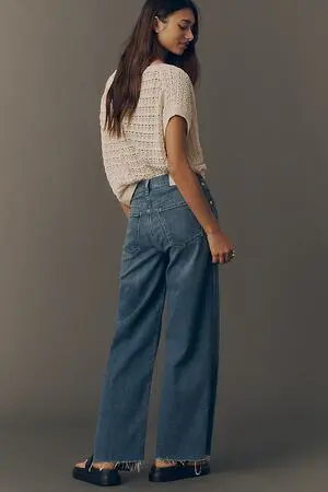 Citizens Of Humanity Lyra Long High-rise Wide-leg Jeans - Elm