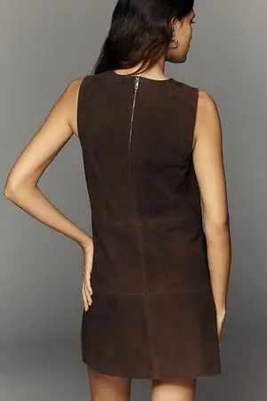ALIGNE Piper Suede Mini Dress - Chocolate