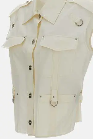 DURAZZI MILANO Sleeveless Cotton Top - Beige