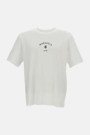 MAISON MARGIELA Maglietta A Maniche Corte Con Stampa - Bianco