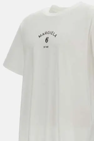 MAISON MARGIELA Maglietta A Maniche Corte Con Stampa - Bianco