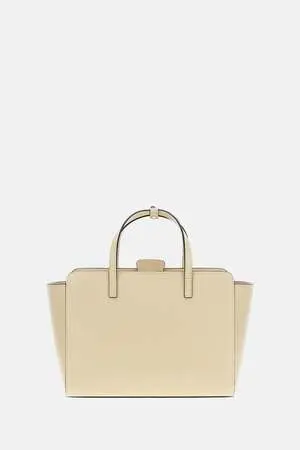 HIDESINS Flap Leather Shoulder Bag - Beige