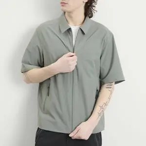 HIKING PATROL Edge Lt Softshell Technical Short Sleeve Shirt - Pine Mist