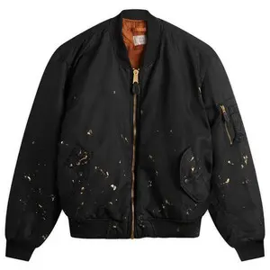 Mastercraft Union Washed Nylon Bomber Jacket - Black