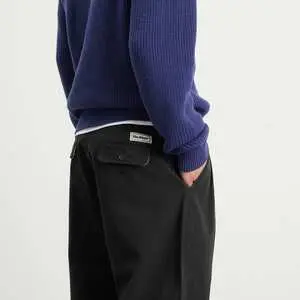 BUTTER GOODS Pleated Trousers - Washed Black
