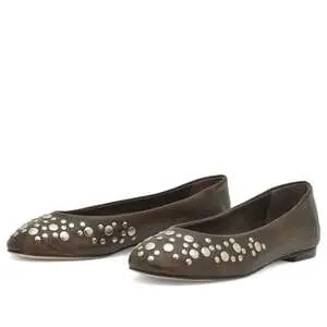 Gimaguas Bailarina Studded Leather Flats - Brown