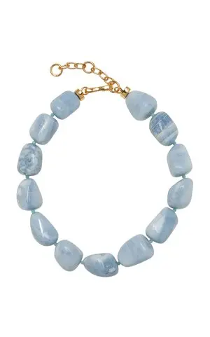 LIZZIE FORTUNATO Stone Collar Necklace - Blue