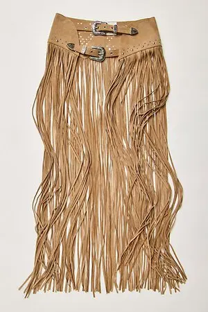 UNDERSTATED LEATHER Heart Em Maxi Skirt Belt - Dust