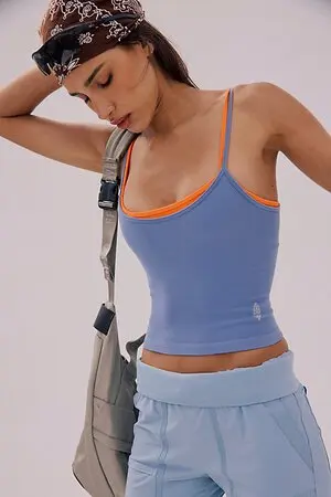 Free People All Clear Coastline Cami - Blue Ash Combo