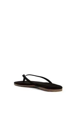Tkees Lily Suede Square Toe Sandal - Black