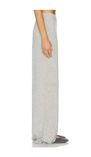 Guest In Residence Cashmere Linen Blend Wide Leg Trousers - Grey