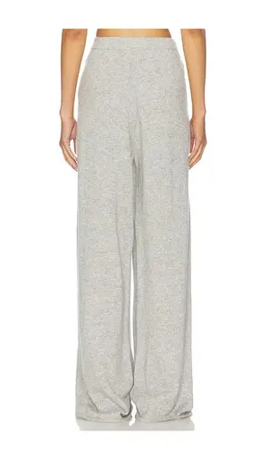 Guest In Residence Cashmere Linen Blend Wide Leg Trousers - Grey