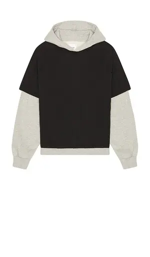 FOUND Double Layer Hoodie - Black