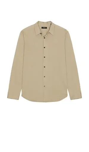 Theory Sylvain Structure Knit Shirt In . Also - Grey