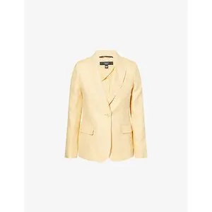 Max Mara Single-breasted Linen Blazer - Light Yellow