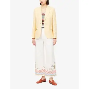 Max Mara Single-breasted Linen Blazer - Light Yellow