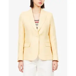Max Mara Single-breasted Linen Blazer - Light Yellow