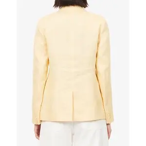 Max Mara Single-breasted Linen Blazer - Light Yellow