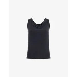 PEACHY DEN Stretch-woven Top - Graphite