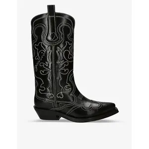 Women's Celestial Moth Embroidered Boots