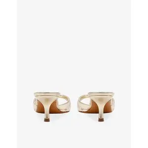 Steve Madden Heeled Leather Sandals - Gold