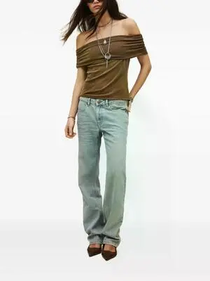 Ba&sh Bene Gathered Off-shoulder Top
