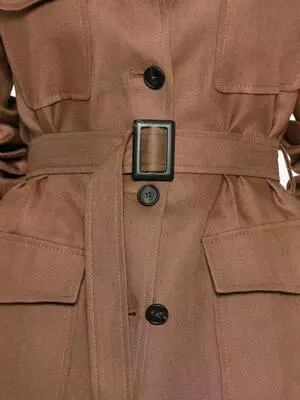 Tagliatore Lauren Belted Jacket - Brown