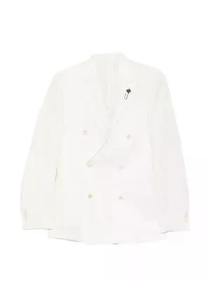 LARDINI Double-breasted Blazer - Neutrals