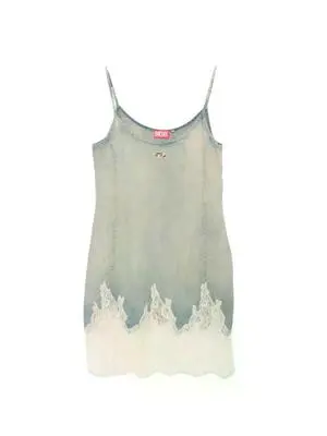 DIESEL® De-odry-s Lace-trim Mini Dress - Blue