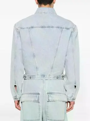 ENTIRE STUDIOS Shrunken Pocket Denim Jacket - Blue