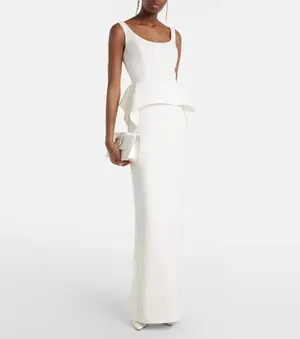Roland Mouret Peplum Crepe Gown