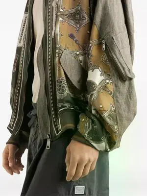 Dolce & Gabbana Printed Zip Bomber Jacket