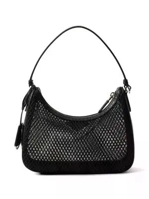 Prada Re-edition 2005 Mesh And Brushed Leather Bag