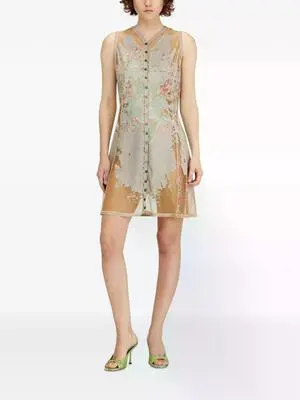 DIESEL® Sleeveless Abstract Print Mini Dress
