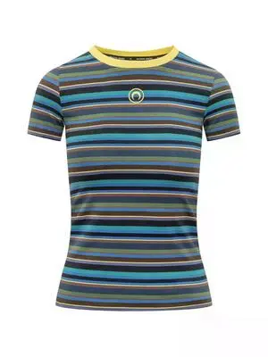 MARINE SERRE Striped Round Neck T-shirt