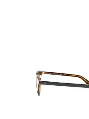 LESCA Iota Round Sunglasses - Black