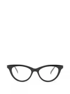 Gucci Logo-plaque Cat-eye Glasses - Black