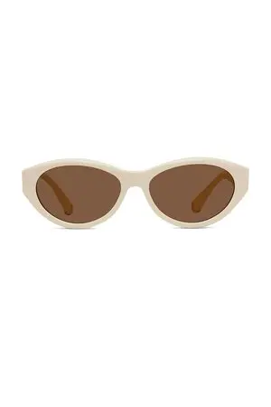 Stella McCartney Medallion Sunglasses - Ivory & Brown